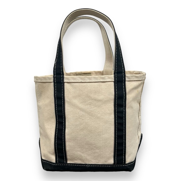 L.L. Bean | Bags | Vintage Ll Bean Boat And Tote Biege Black Small ...